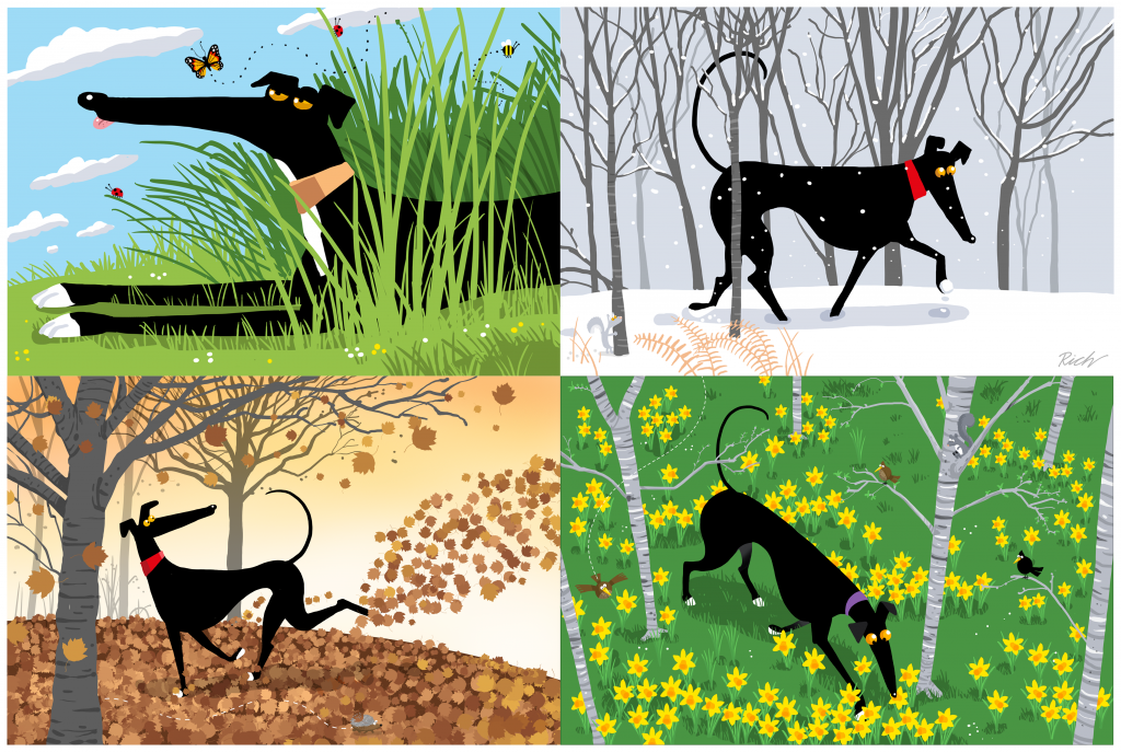 Richard Skipworth Four Season Cards (pack of 4) – Olivia Mae Creations